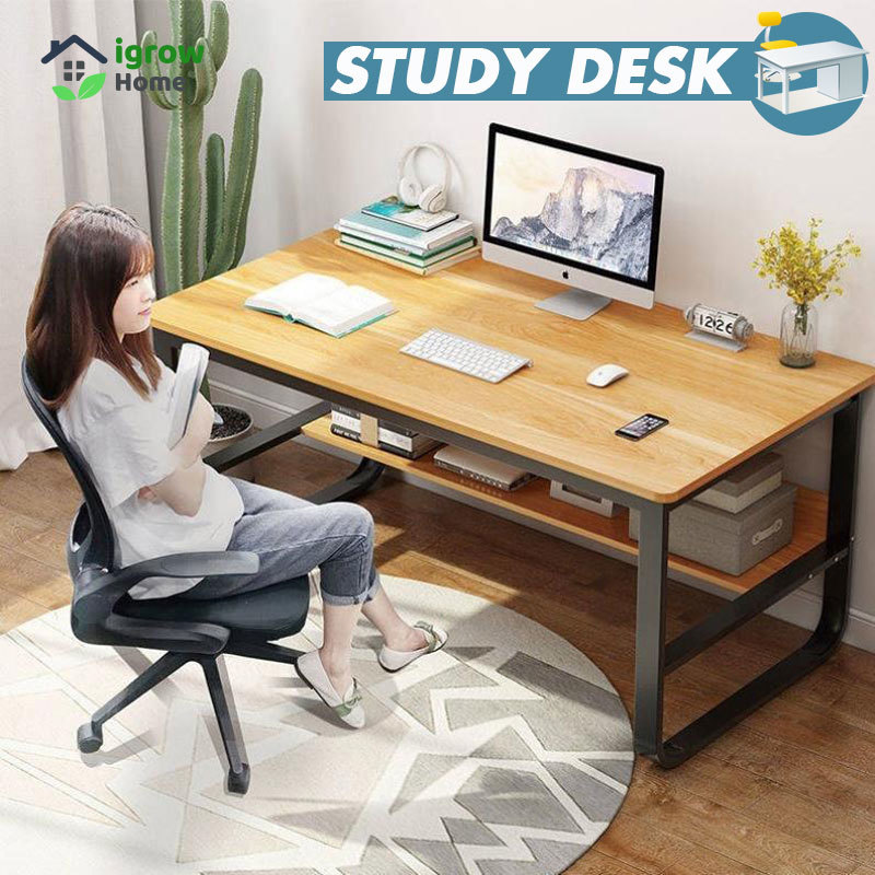 Study Table Large Wood Computer Desk Laptop Desk Writing Table Study ...