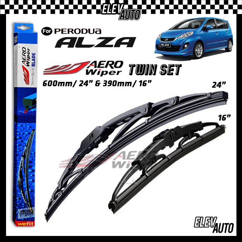 Perodua Alza AERO Twin Set Wiper Blade VALUE Pack (16"/24") | Shopee ...