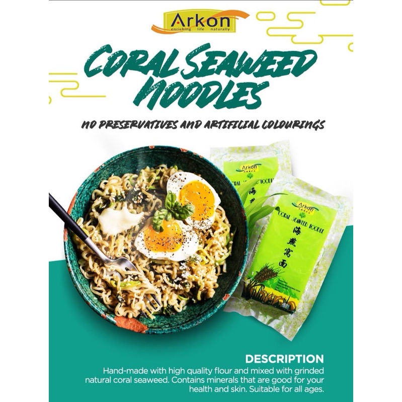 Arkon wholemeal QQ noodles (offer 3 for $10) enriched with collagen ...