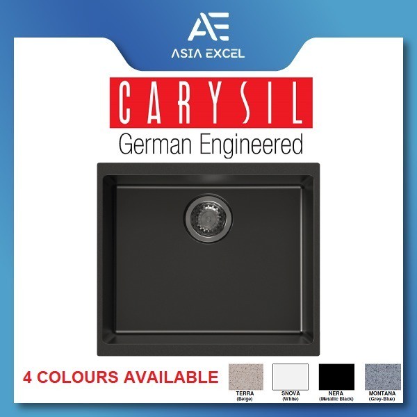 CARYSIL ENIGMA #530 53CM SINGLE BOWL GRANITE SINK | Shopee Singapore