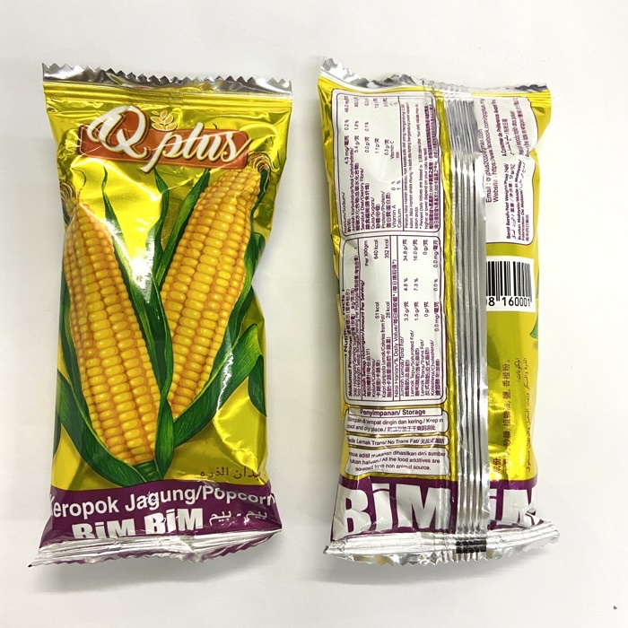 40pcs QPLUS BIM BIM POPCORN SNACK / CHOCO BIM CHOCOLATE FLAVOUR ...