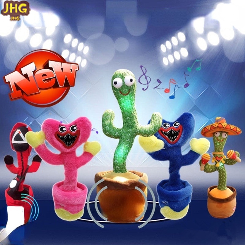 Poppy Playtime Huggy Wuggy Dancing Cactus with 120 music Toy Cactus ...