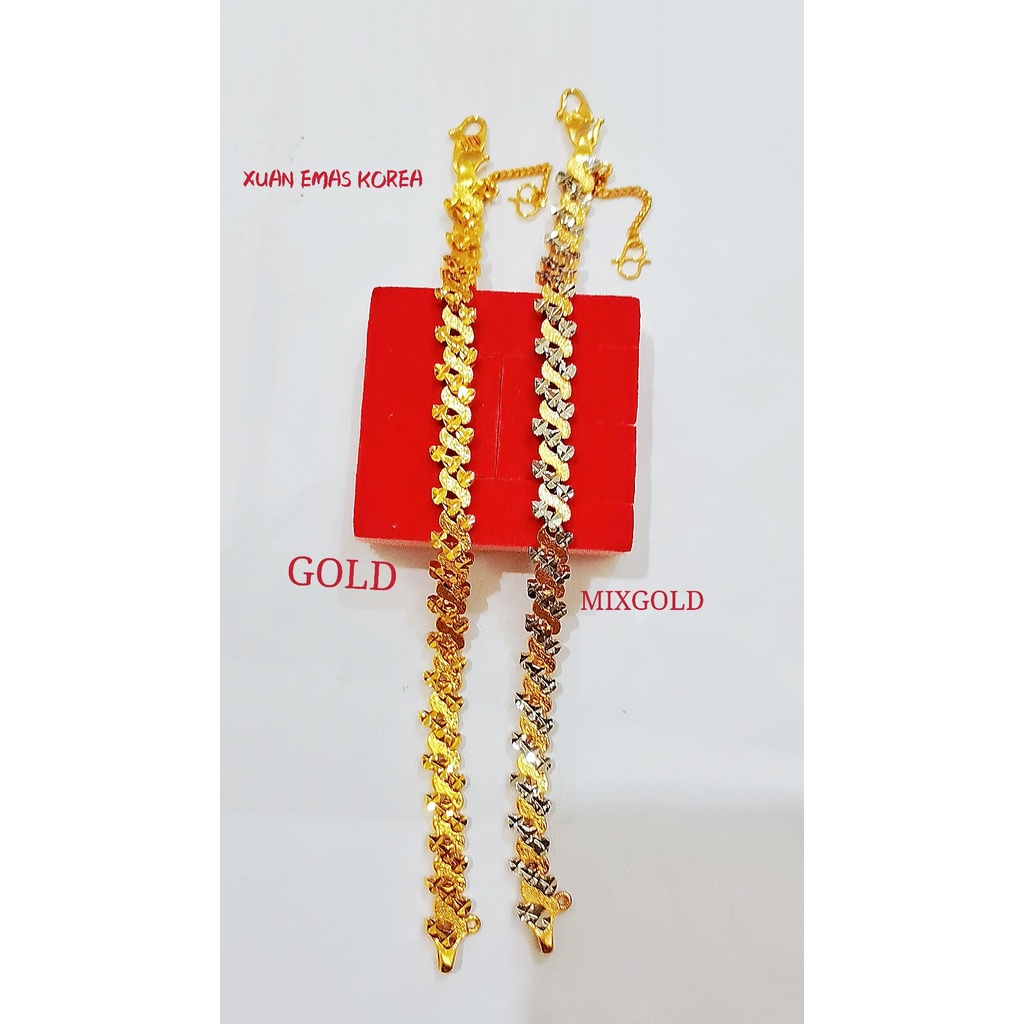 RANTAI TANGAN S EMAS BANGKOK JEWELRY BRACELET GOLDEN PLATED | Shopee ...
