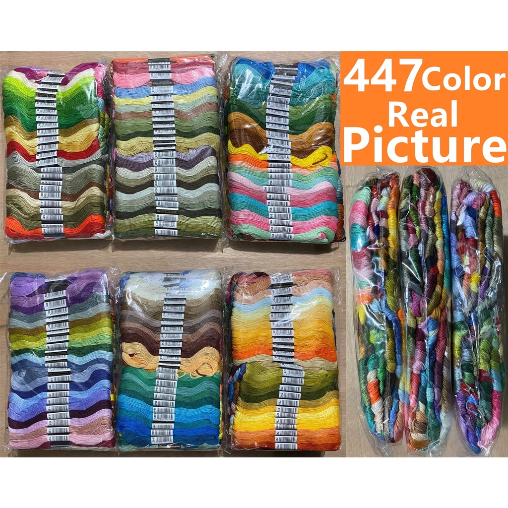 Embroidery Thread 447 Colors Embroidery Floss Cross Stitch Kit Premium ...