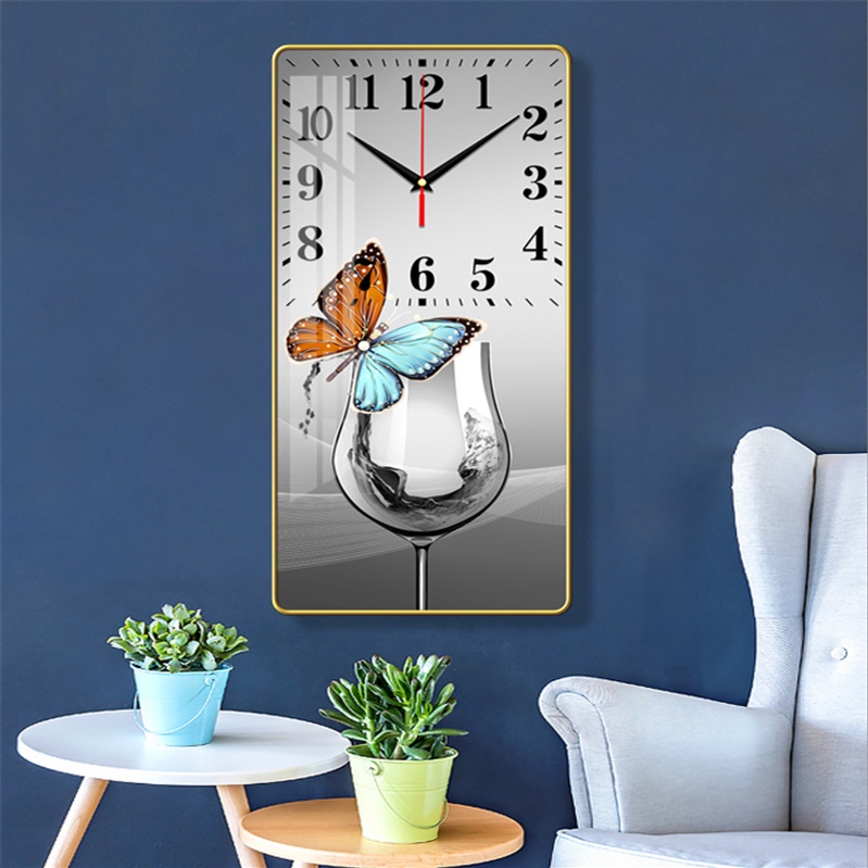 Modern Light Luxury Living Room Home Wall Art Hanging Clock Painting ...