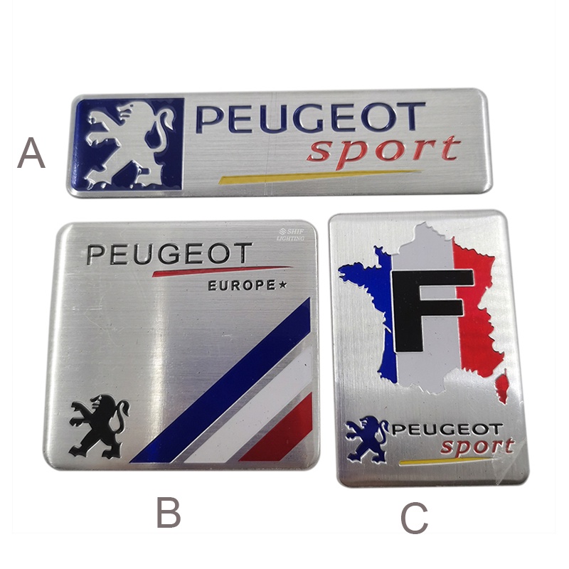 1 x Aluminum PEUGEOT SPORT Logo Car Auto Side Rear Trunk Decorative ...