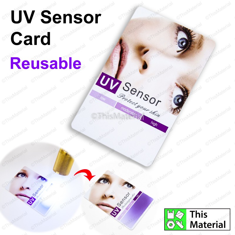 UV Sensor Card Reusable Protect Your Skin Sunscreen Test Card | Shopee ...