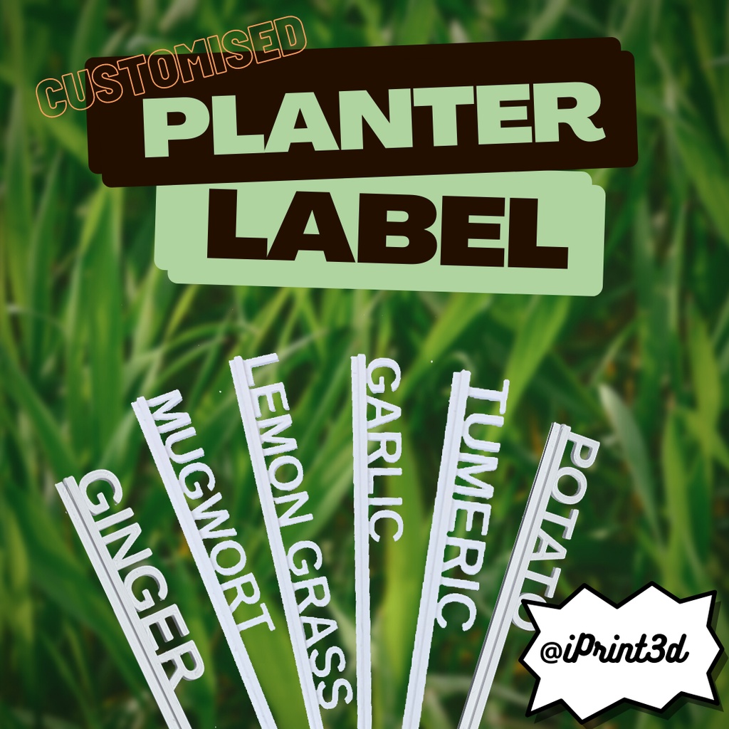 Custom Planter Label / Custom Plant Tag / Custom label | Shopee Singapore