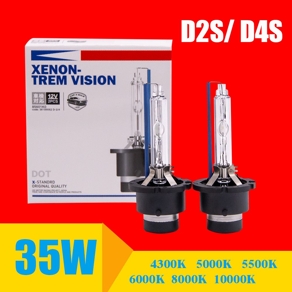 2X 35W D2S D2R D4S D4R HID Xenon bulb Light 4300K 6000K 8000K | Shopee Singapore