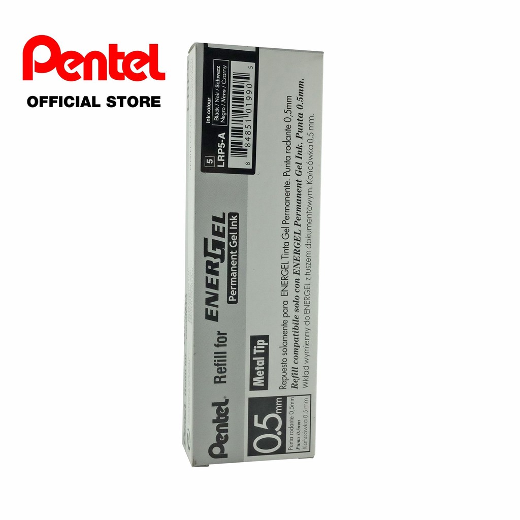 PENTEL EnerGel Permanent LRP5 Refill (12 refill pipes set) | Shopee ...