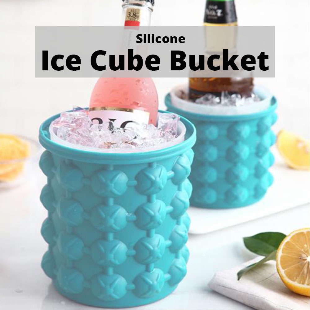 {SG} 600ml 1100ml Summer Ice Cube Bucket Silicone Ice Maker Quick ...