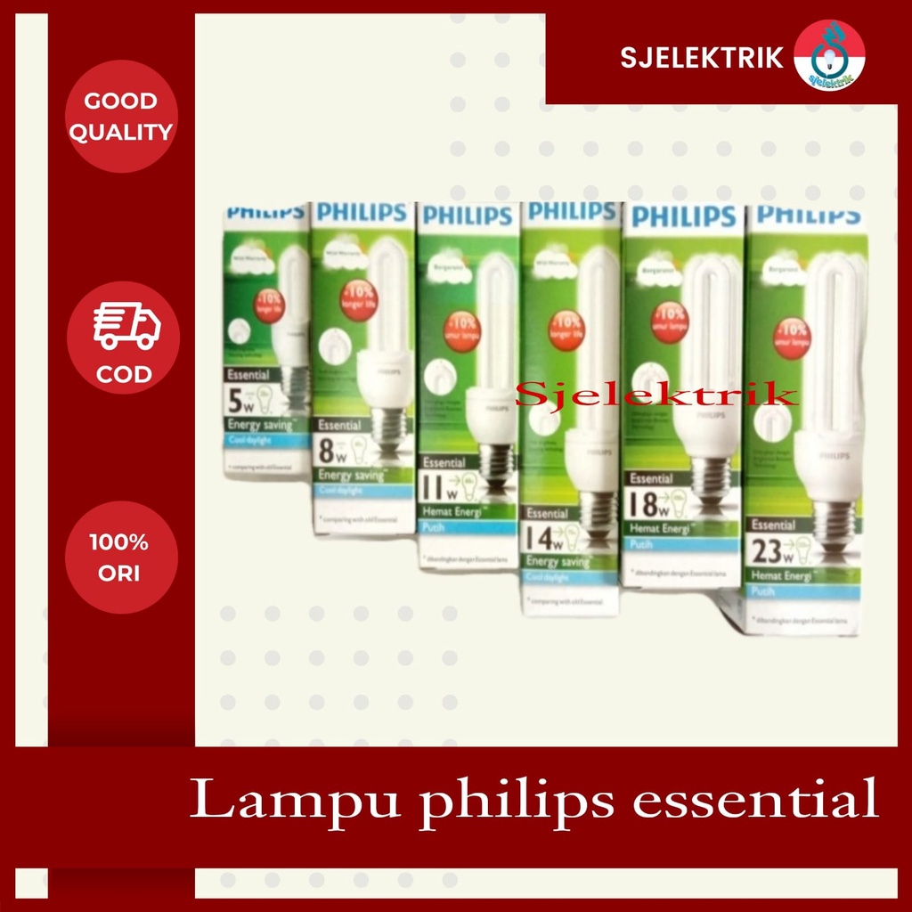 Philip philips Essential Room Led Lamp 5W 8W 11W 14W 18W 23W Finger Lamp 2U | Shopee Singapore