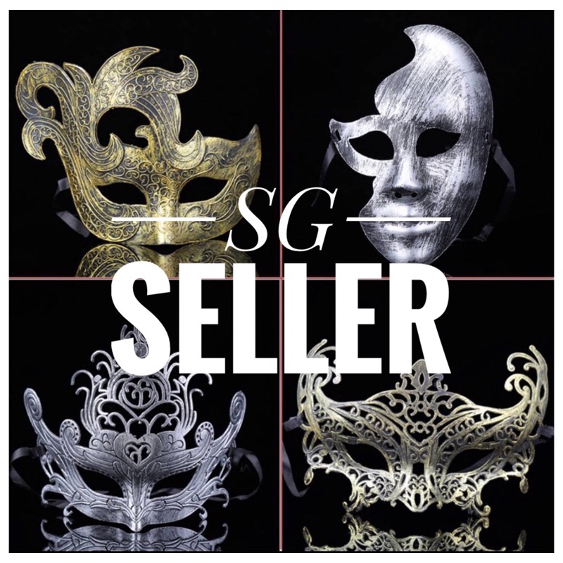 [SG] Masquerade Mask Big Venetian Adult Party Masks Masquerade Mask Men ...