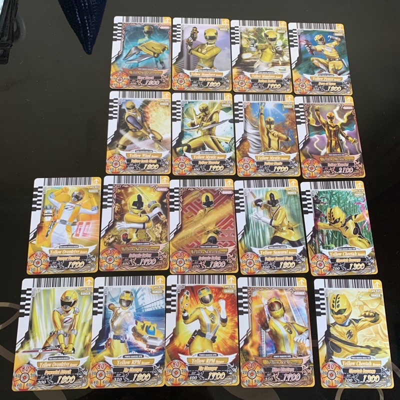 Power rangers collectible cards yellow power ranger | Shopee Singapore