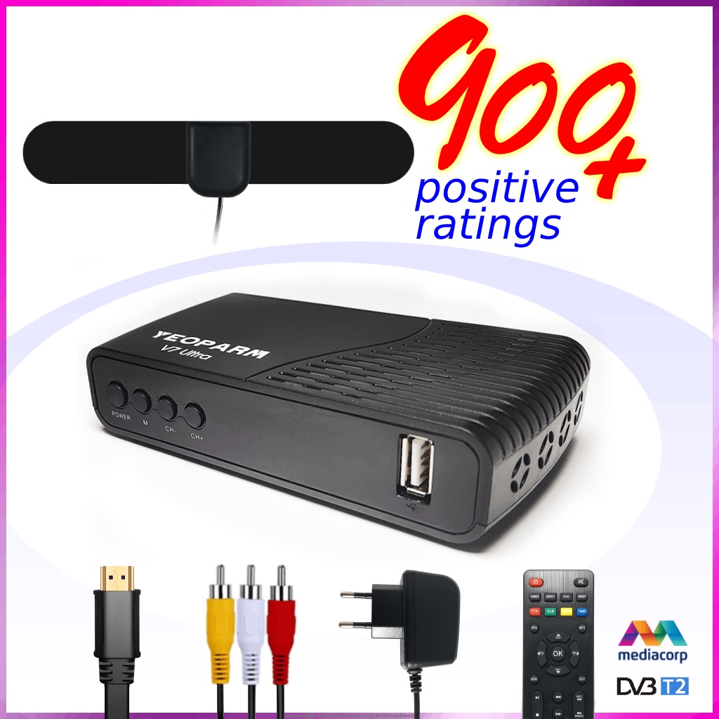 [SG Digital TV] Digital TV SetTop Box Bundle with HDMI cable and Flat ...