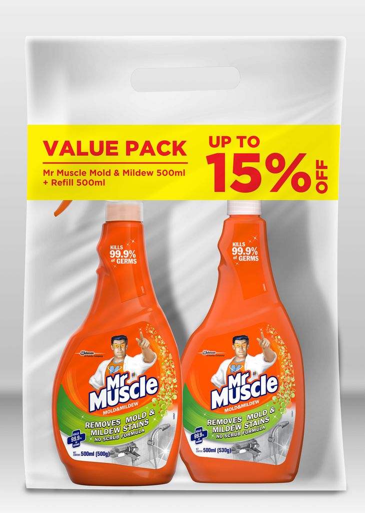 Mr Muscle Mold & Mildew Value Pack, 500g + 500g | Shopee Singapore