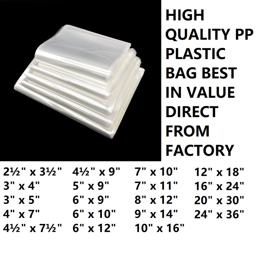 ️ 0.08 PP Plastic Bag Transparent Plastic Plastik Clear 2kg 2.5kg 4x7 ...