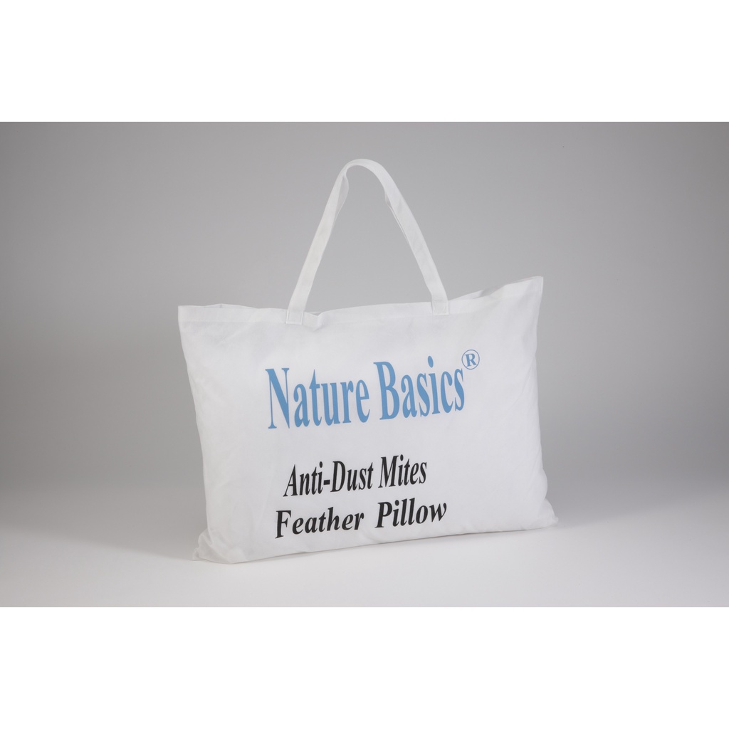 Nature Basics Firm Feather Pillow | Fabric: 100% Cotton | Filling: 100% ...