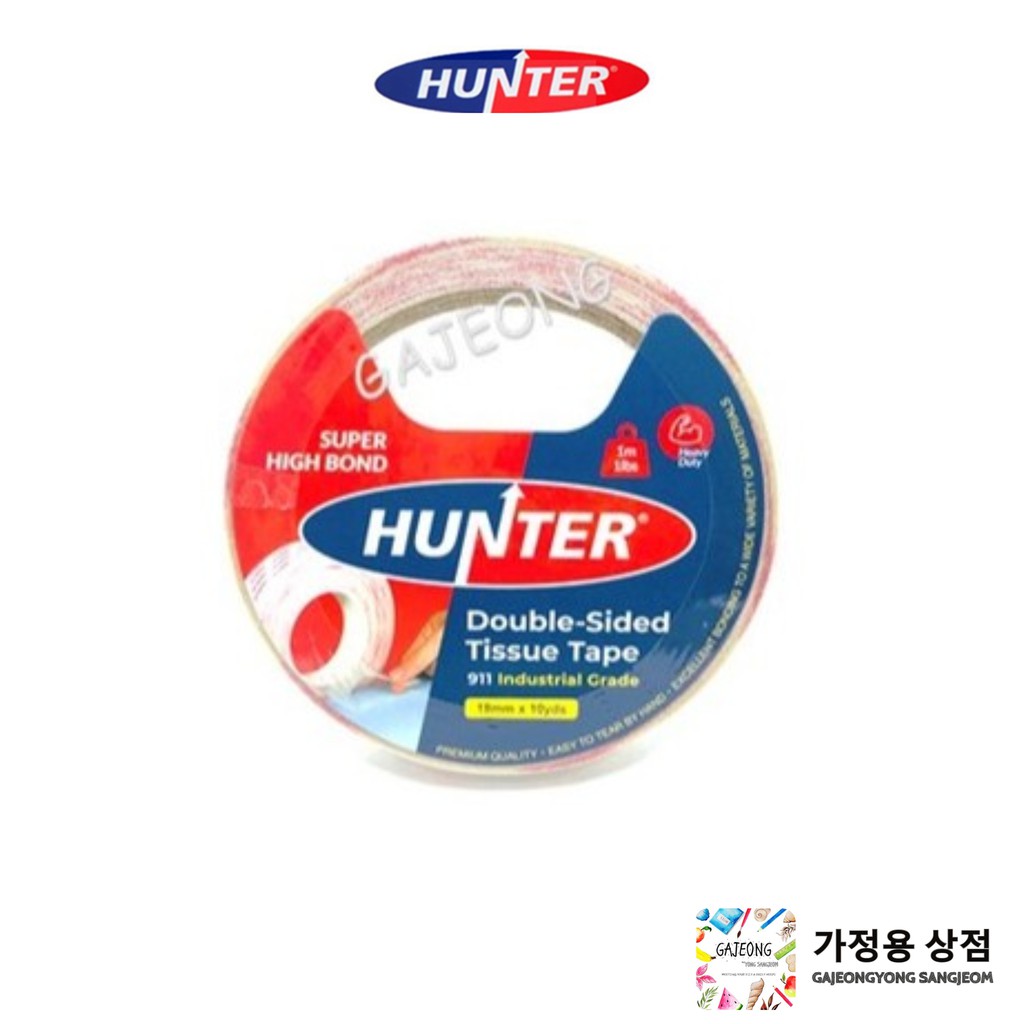 [Bundles] HUNTER 911 Super Sticky Doubled-Sided Tissue Tape (12mm/18mm) | Shopee Singapore