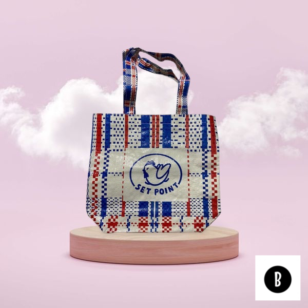 Retro Red White Blue Cute Recyclable Mini Tote Bag | Fast Delivery | SG ...