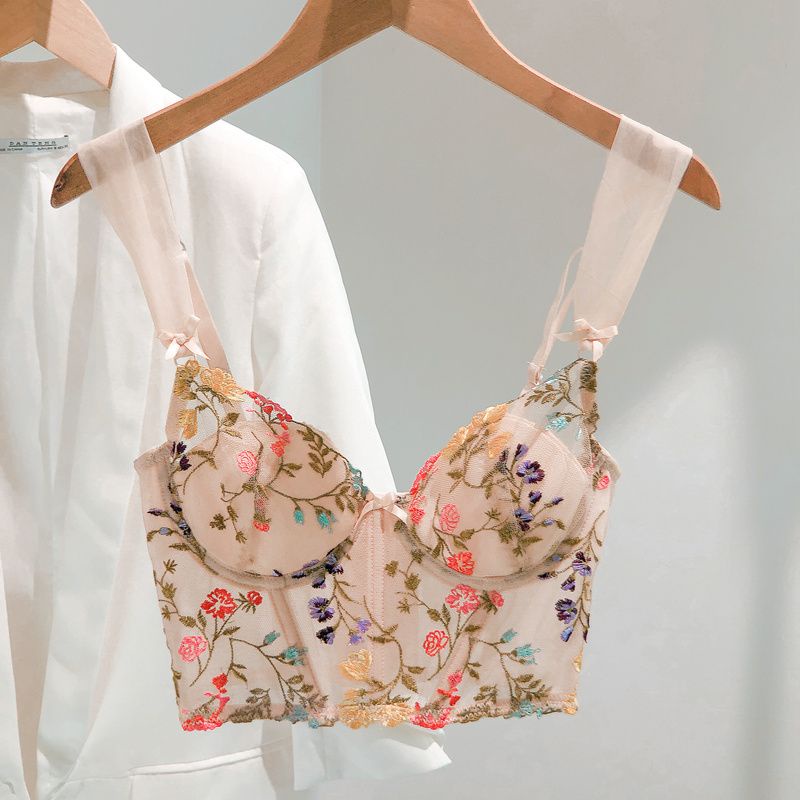 Woman Bra French Sexy Lace Fishbone Bra Embroidery Body Sculpting ...