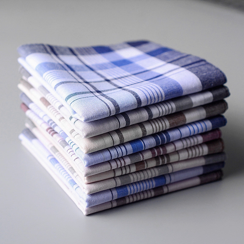 5PCS Classic Cotton handkerchief men's handkerchief Random Colors ...