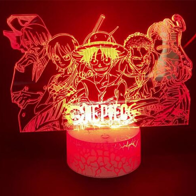 One Piece Night Light Sanji Zoro Nami Luffy 3D LED Illusion Table Lamp ...