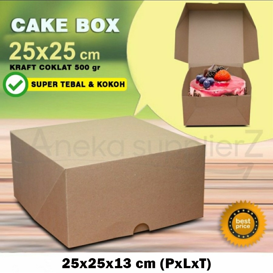 Cake Box - Black Forest Chocolate Tart Cake Box |CHOCOLATE KRAFT -25x25 ...