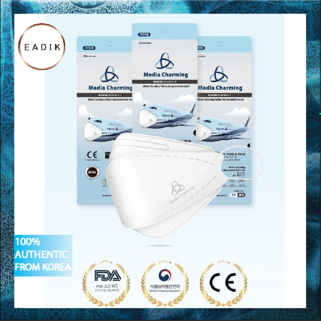 KF94 Media Charming Mask Large White Mask 50, 100, 200 pieces KF94 Soft ...