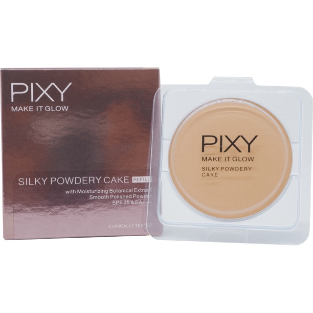 (refill) Pixy Make It Glow Silky Powdery Cake Spf35 Pa + + + | Shopee ...