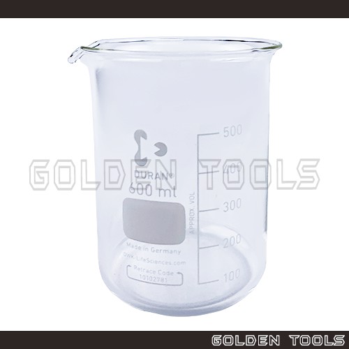 DURAN 600ml Glass Beaker Low Form With Spout Clear Graduated Boiling Flask Laboratory Glassware ...