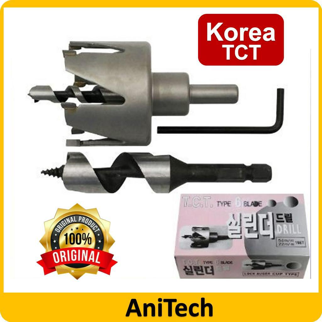 1 Set KOREA TCT 2 Pcs Wood Door Lock Installation Door Hole Drill Saw ...