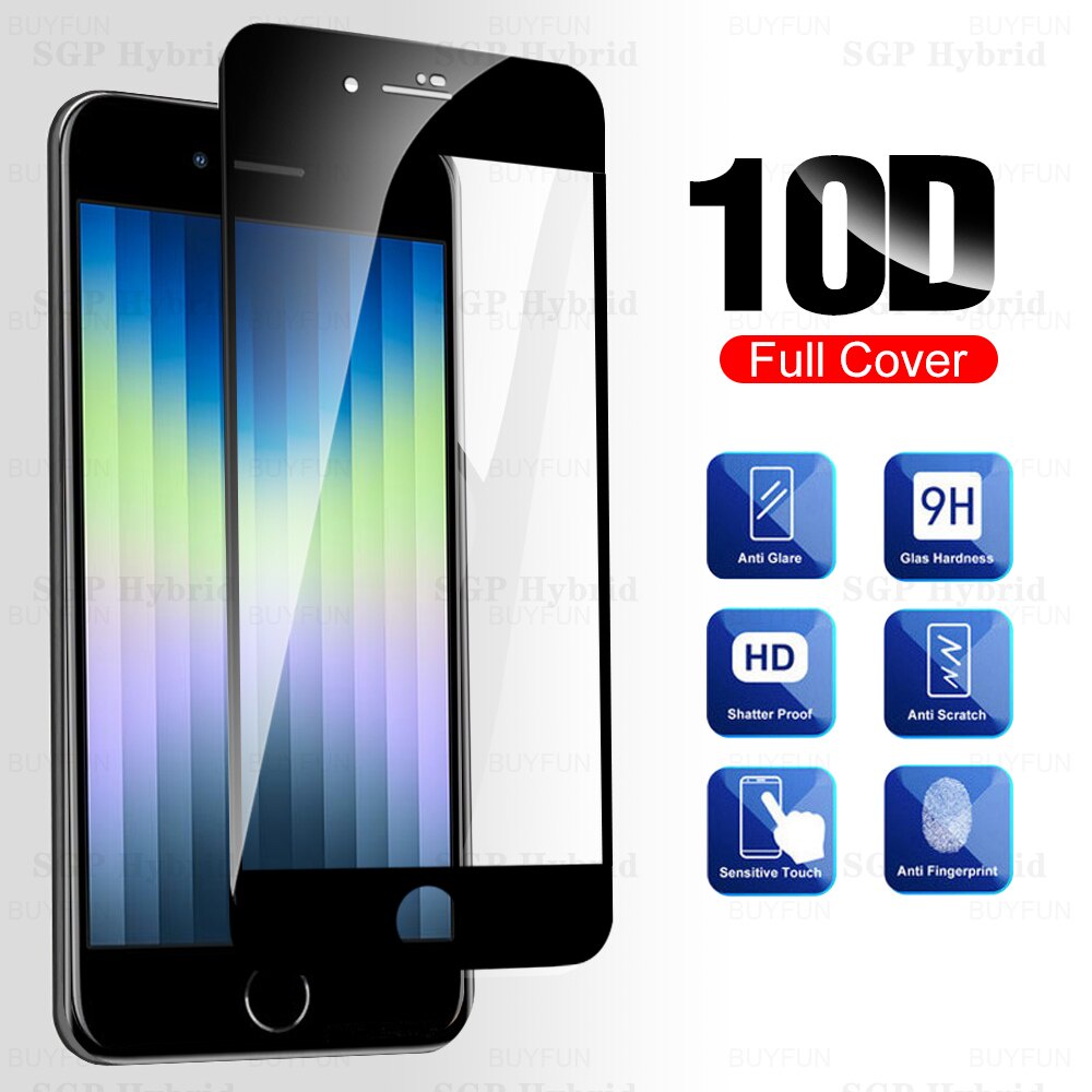 For Iphone Se 2022 Full Cover Screen Tempered Explosion Proof