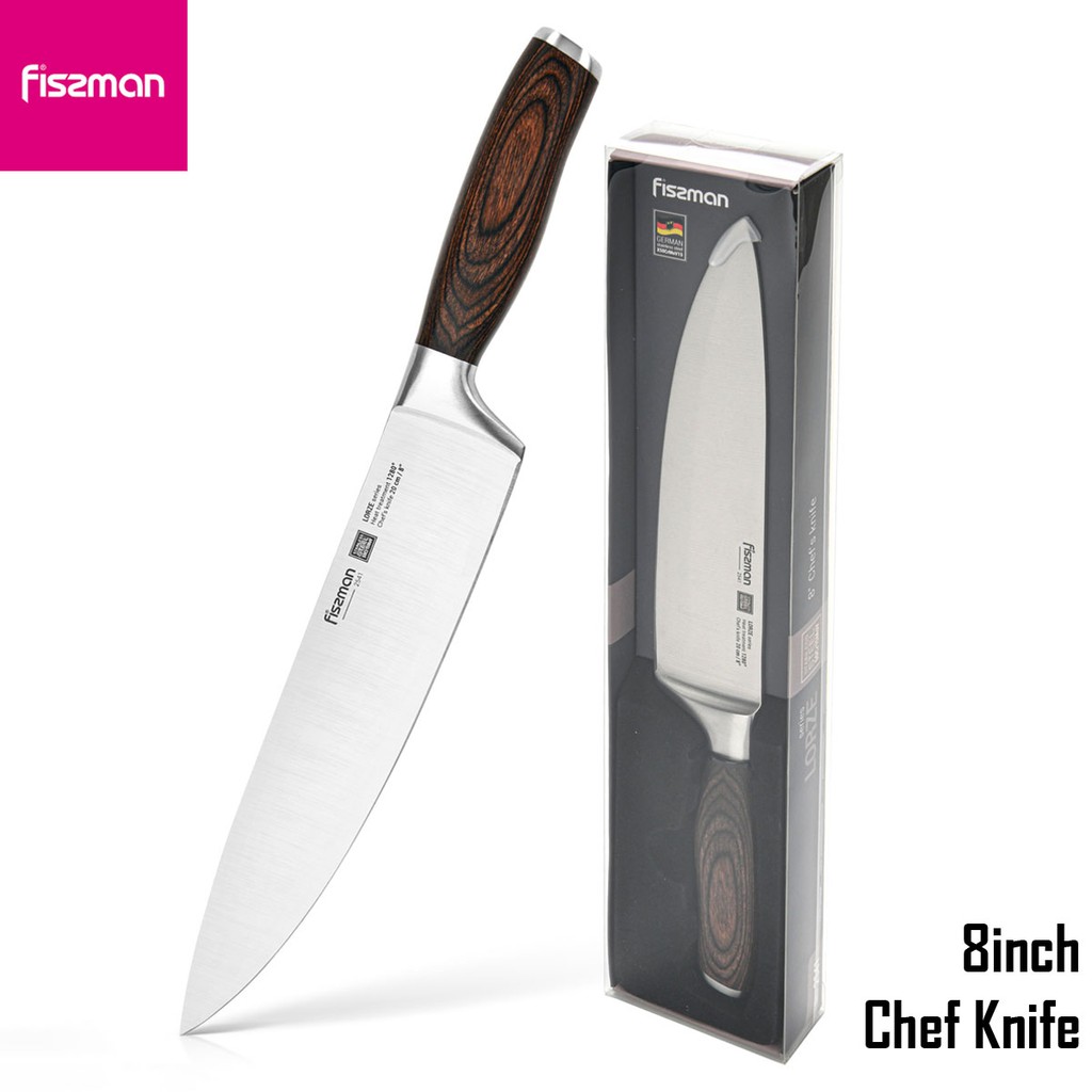 Fissman 8" Chef Knife, German Stainless Steel, LORZE Series, Kitchen ...