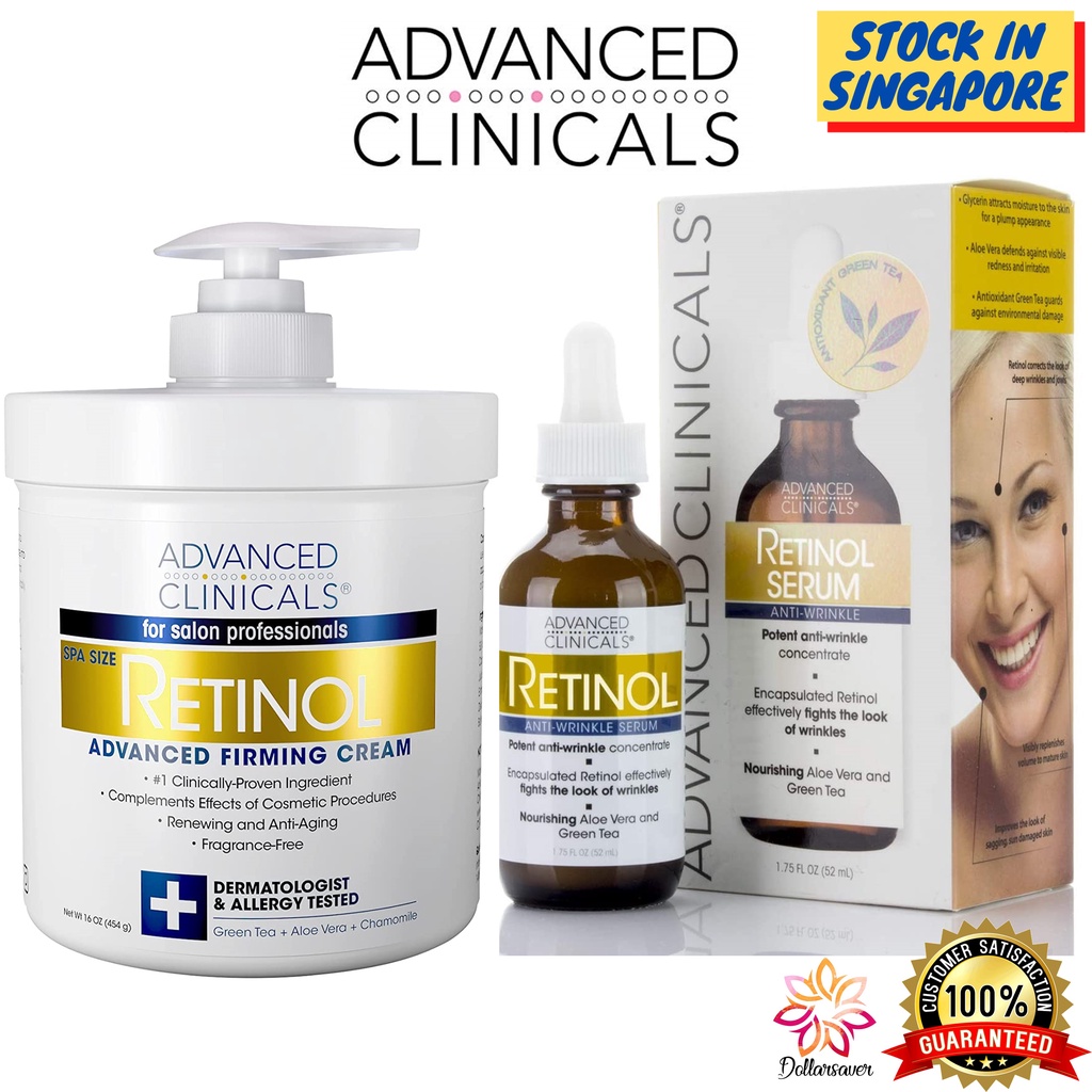 Advanced Clinicals Retinol Cream / Retinol Serum / Hyaluronic Acid ...
