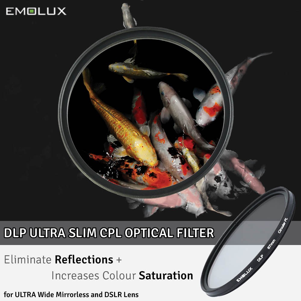 Emolux Digital ULTRA Slim Circular Polarizer (CPL) Camera Filter for ...