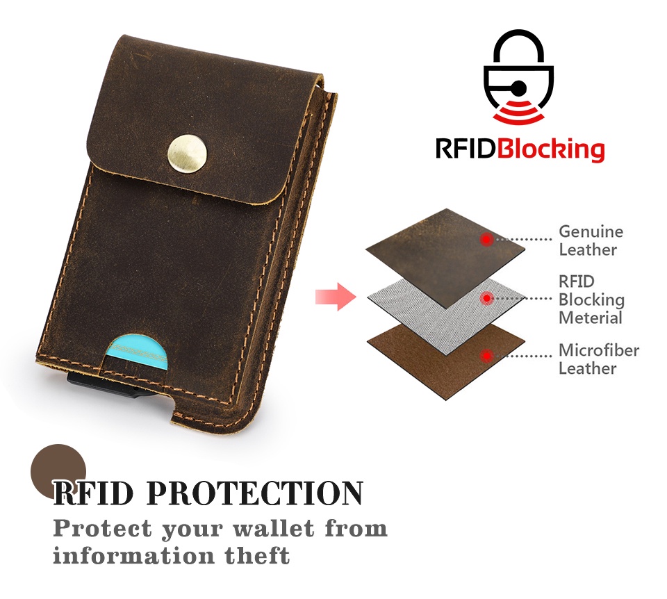 CONTACT'S Men's Credit Card Holder Wallet RFID Genuine Leather Hasp ...