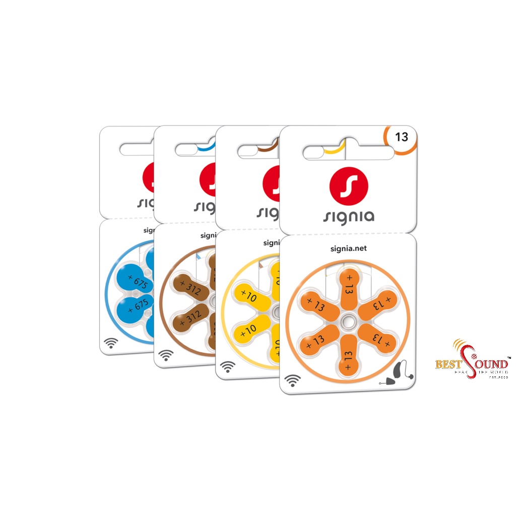 Hearing aid battery Signia size 312. Price for 1 pack =6 cells . Size ...