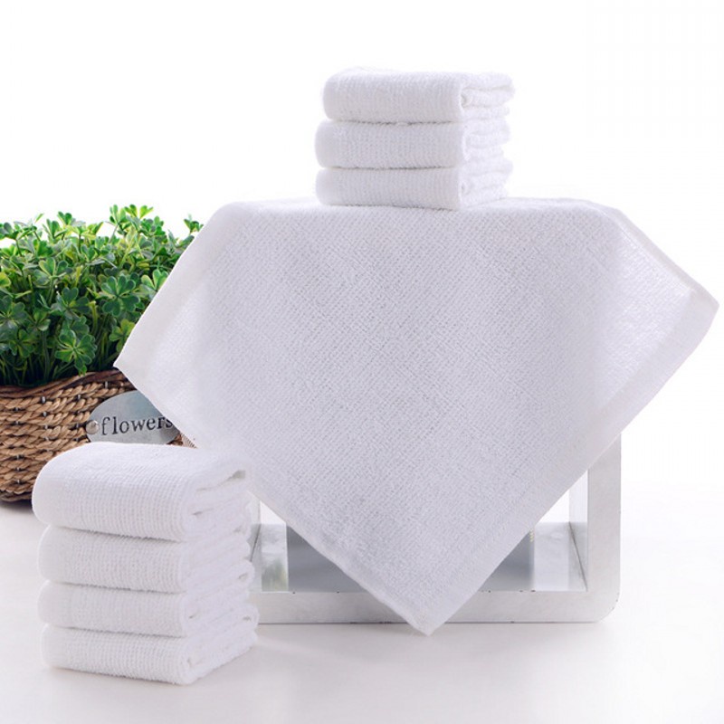 White Cotton Square Small Towel / Portable Travel Small Hand Towels ...