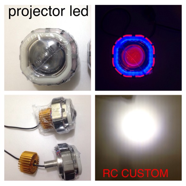 Cree angel eyes led Headlight projector Light devil eyes Motorcycle ...