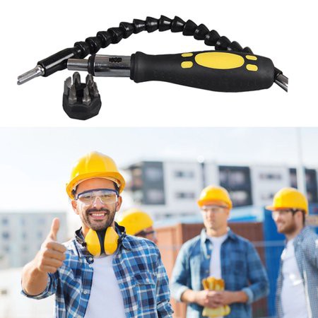 Snake Drill Bit Extender with Ratchet Tool + Circular Screw Driver ...