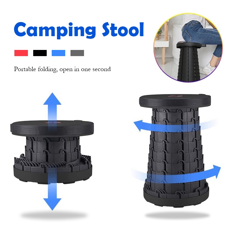 【SG STOCKS】Outdoor Retractable Stool Telescopic Chair Beach Chairs ...