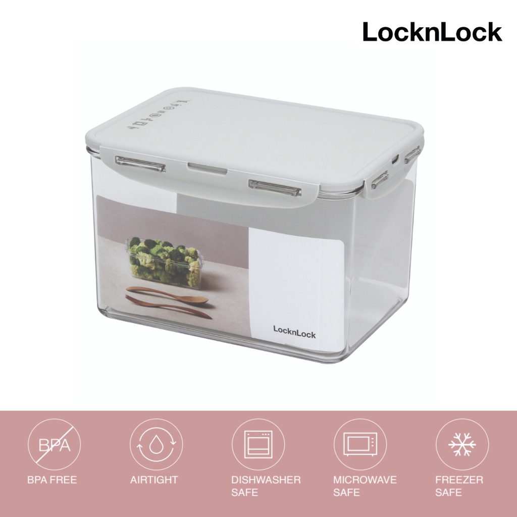 LocknLock Official Bisfree Grey Food Container 4.5L Rect (LBF-827G ...
