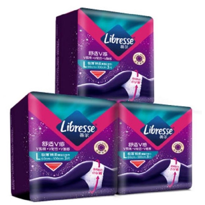[SG] 3pc/pack Libresse V Overnight Sanitary pants/panties (Slim, Very ...