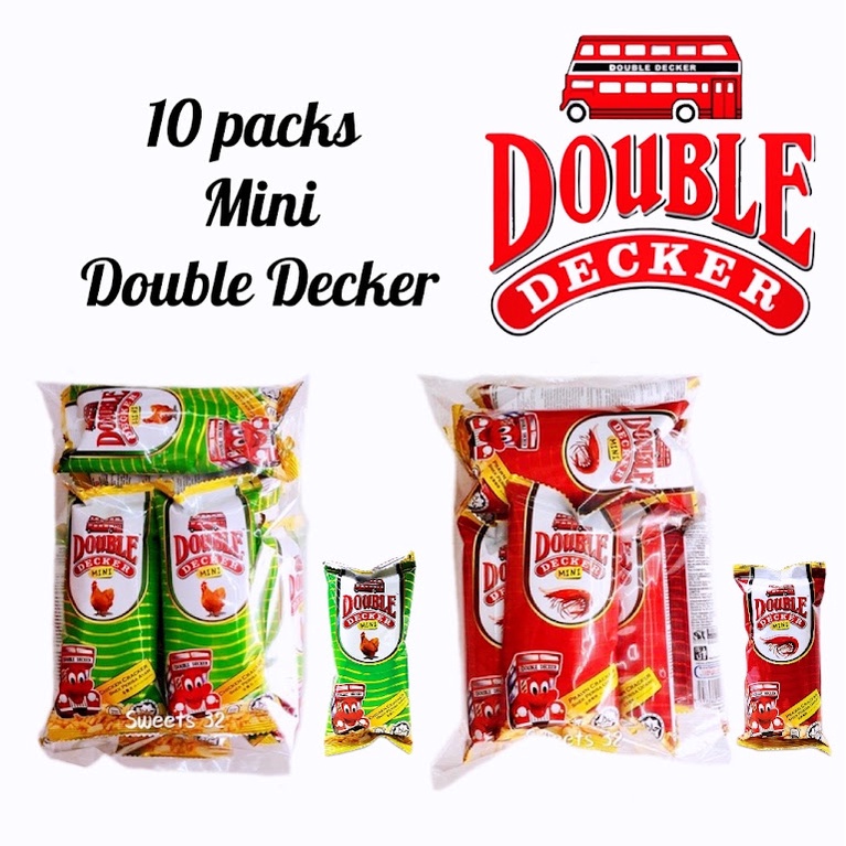 [ 10 pkt ] Mini Double Decker Snack Chicken / Prawn / Cheese | Shopee ...