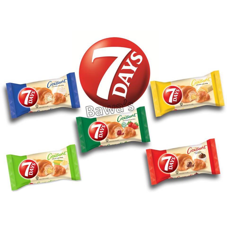 (1 CTN | 30pc] 7DAYS Croissant with Cream | Shopee Singapore