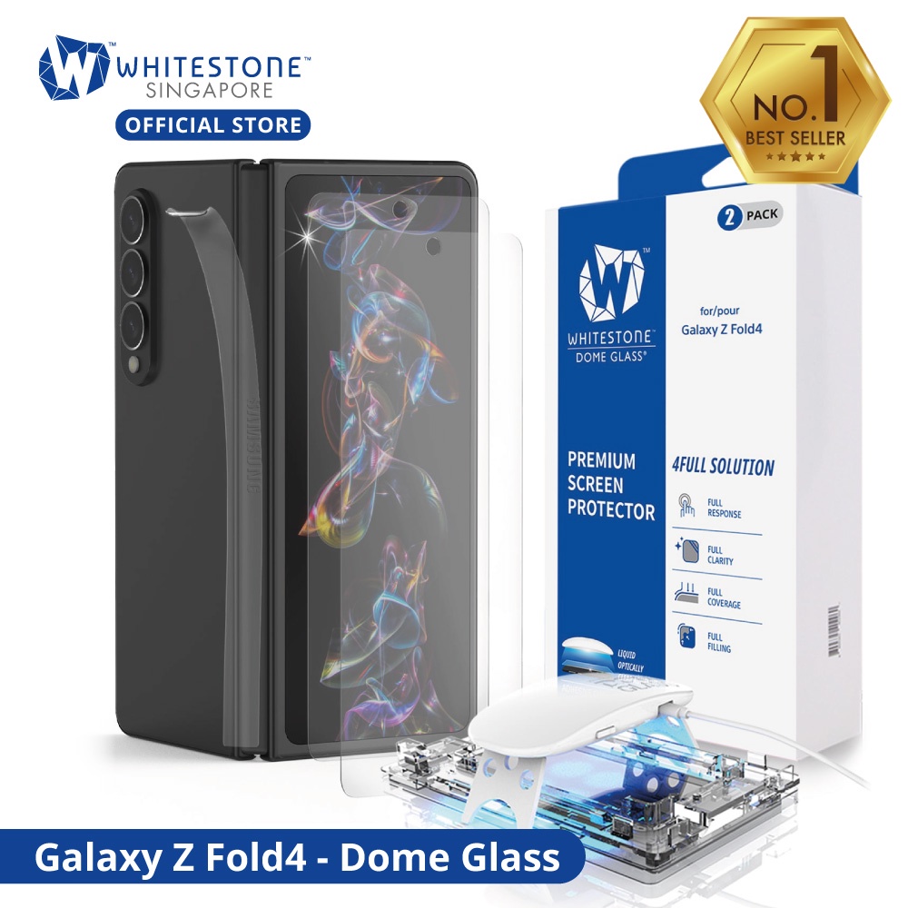 Whitestone Dome Glass Samsung Galaxy Z Fold 4 Full Tempered Glass ...