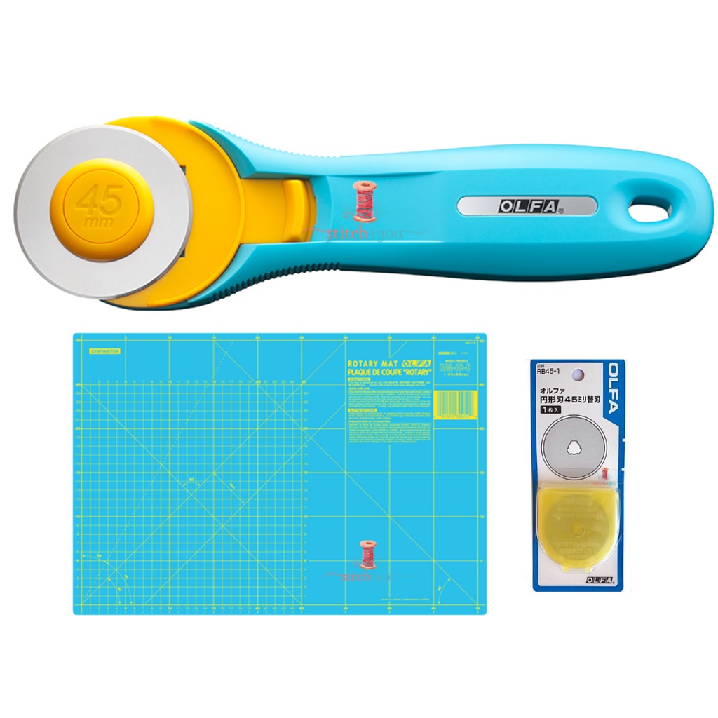 (Popular)OLFA Splash Aqua 45mm Quick-Blade Change Rotary Cutter (RTY-2C ...
