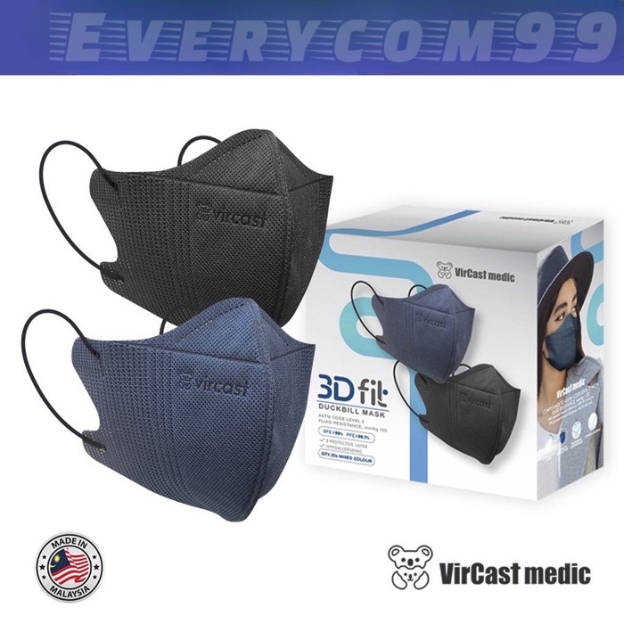 Vircast Medic/Safeco 3D Mask (30pcs/box) | Shopee Singapore