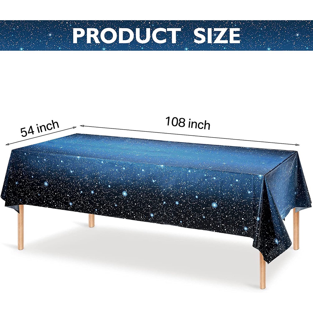 1.37MX2.74M Starry Sky Galaxy Space Stars and moon Theme Disposable ...